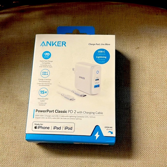 Anker | Other | New Anker Power Port Classic Pd 2 With Charging Cable ...